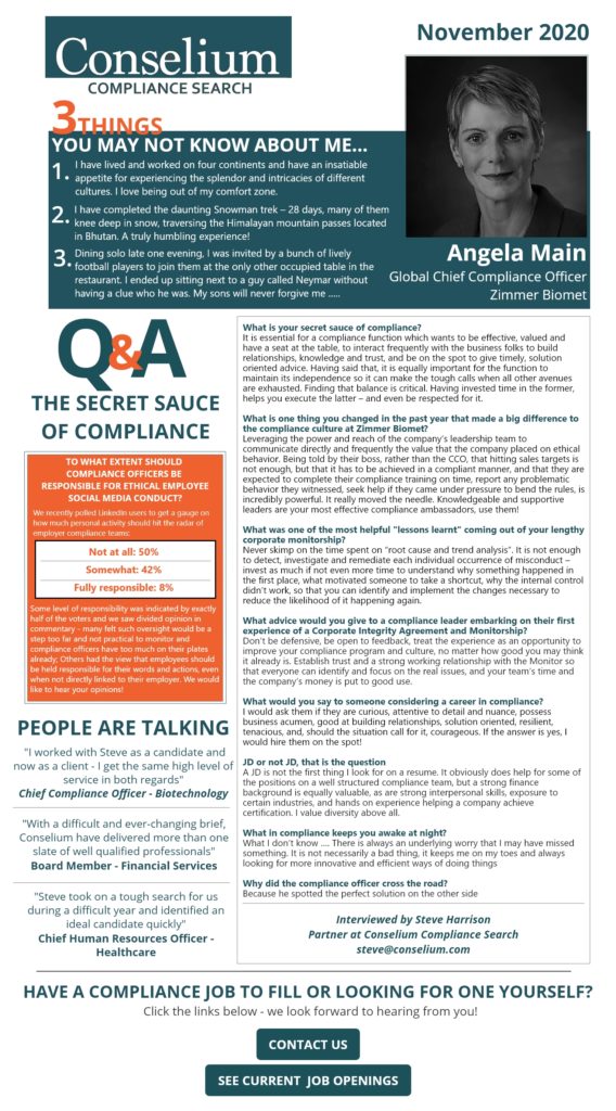 Monthly Roundup – November 2020 – Q&A with Angela Main – The Secret ...